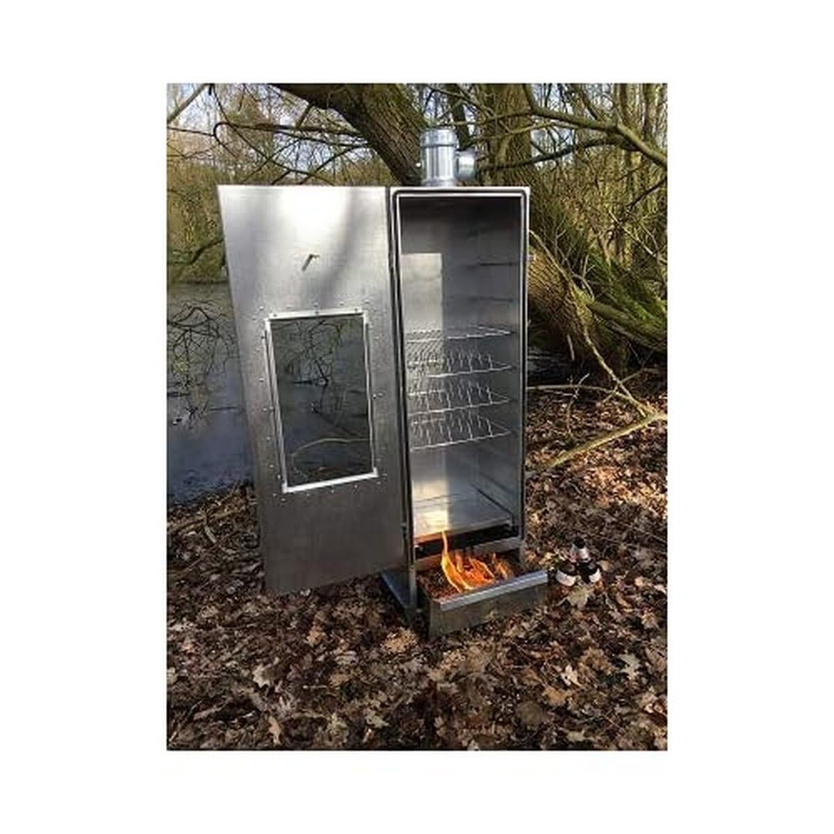 Test du fumoir isotherme SMOKI avec fenêtre en acier inoxydable